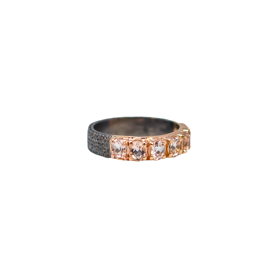 4X3 MM PEACH MORGANITE STACK BAND – Armenta Collection