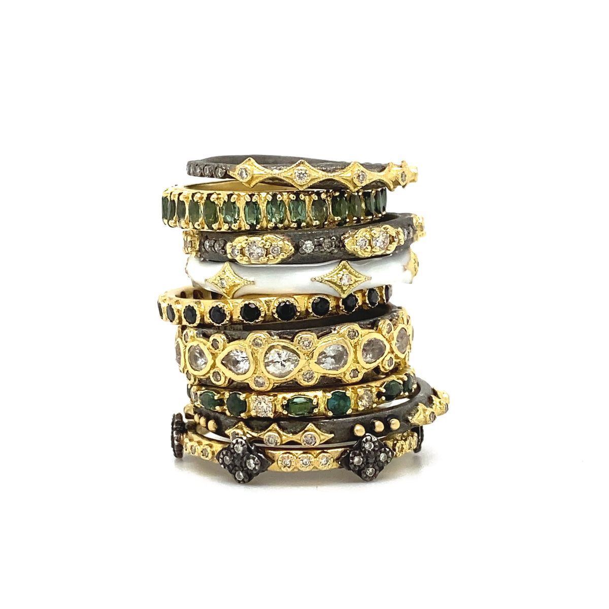 Multi-Stone Stack Band Ring – Armenta Collection