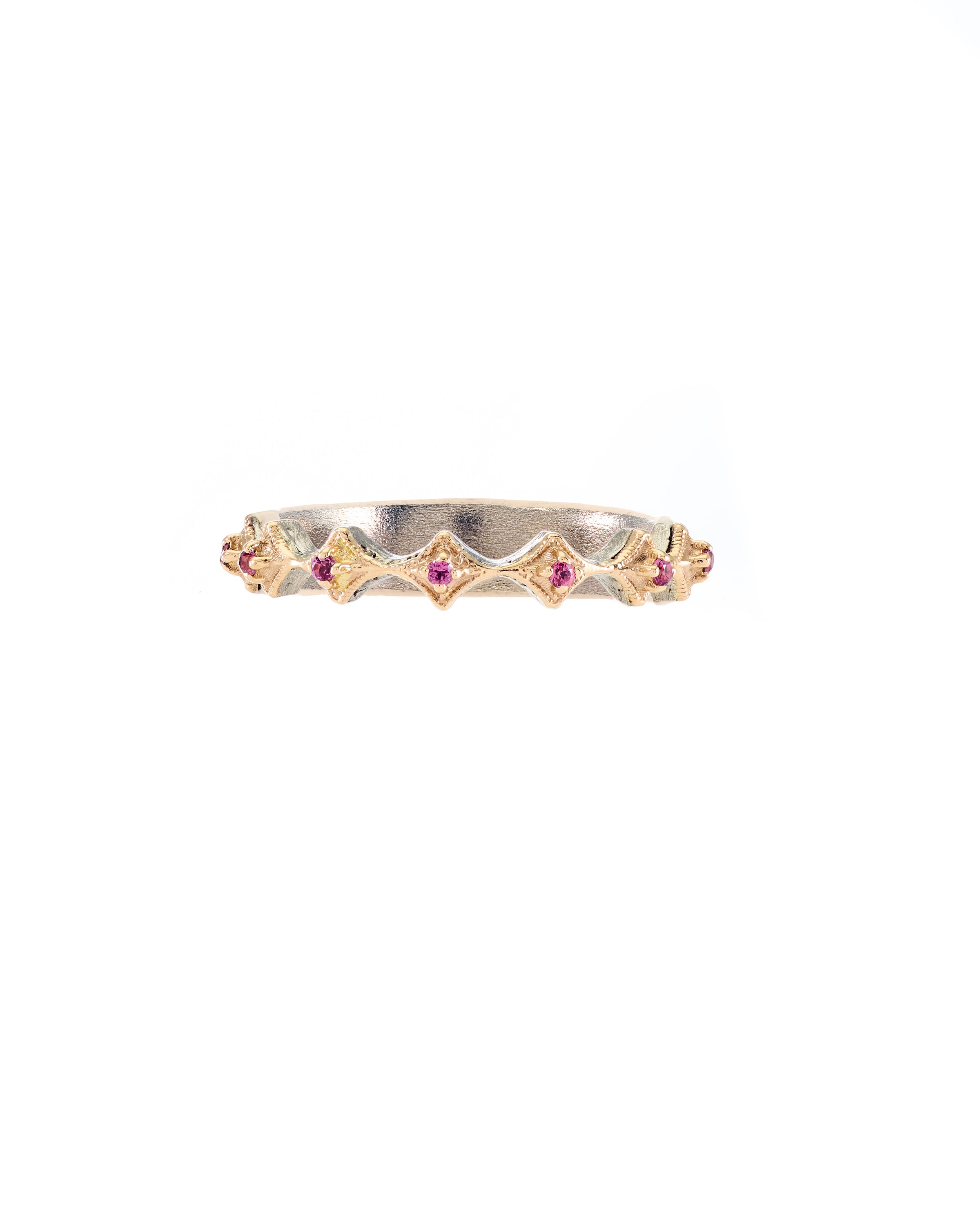 Half Eternity Crivelli and Enamel Stack Band – Armenta Collection