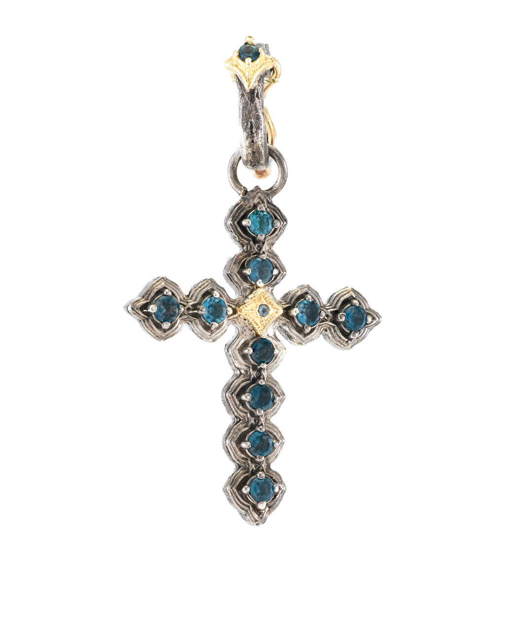 LONDON BLUE SCROLL CROSS ENHANCER – Armenta Collection