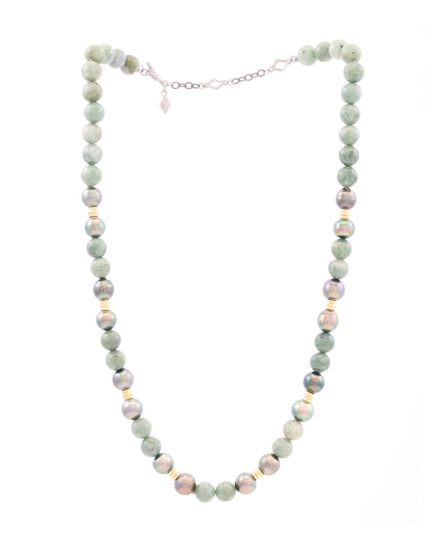 18kt Yellow Gold & Sterling Silver Burma Jade Necklace – Armenta Collection