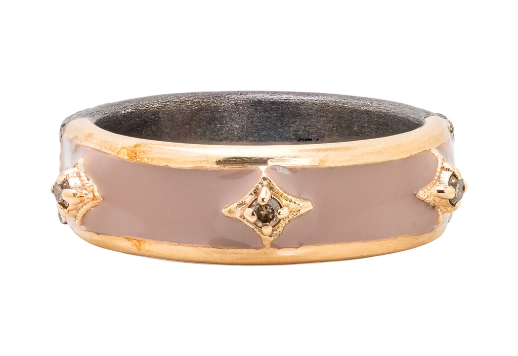 CRIVELLI ENAMEL WIDE BAND RING – Armenta Collection