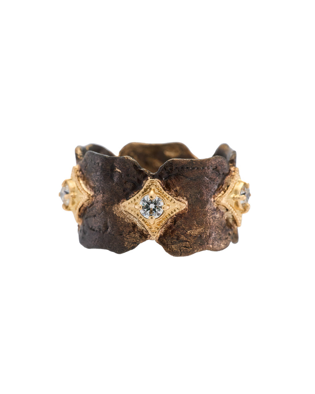 18kt Yellow Gold Artifact Stack Ring – Armenta Collection