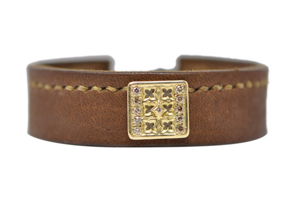 Brown Leather Pull Bracelet – Armenta Collection