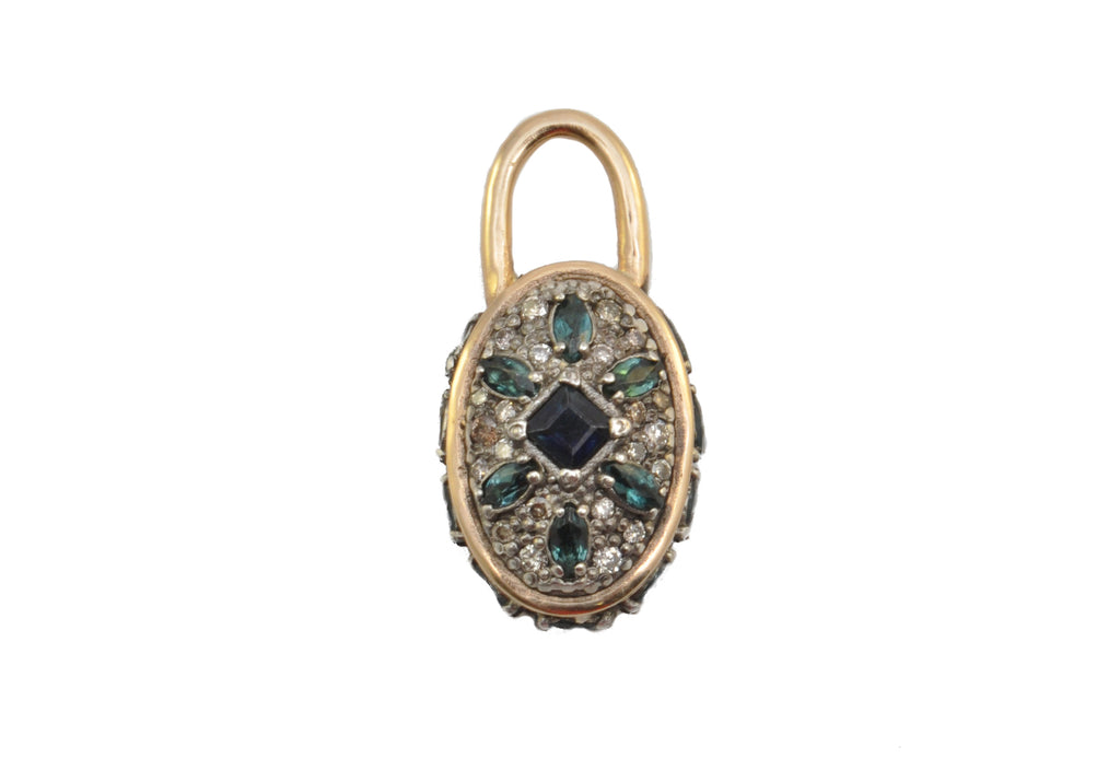 Pave Oval Shield Charm – Armenta Collection