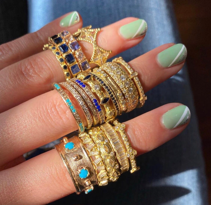 Baguette Stack Band Ring – Armenta Collection