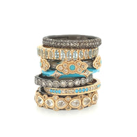 Enamel Crivelli Stack Band Ring – Armenta Collection
