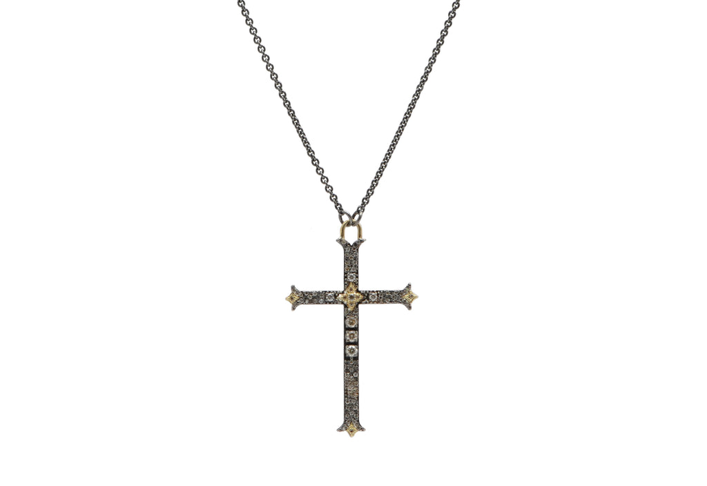 Pave Floriated Cross Necklace – Armenta Collection