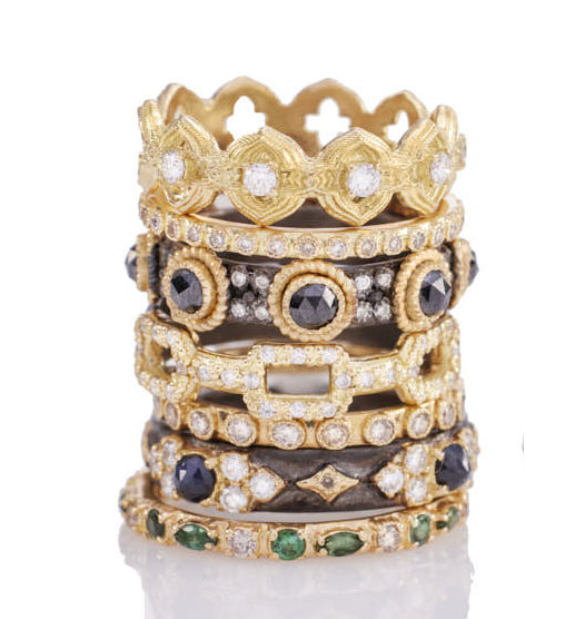Multi-Stone Stack Band Ring – Armenta Collection