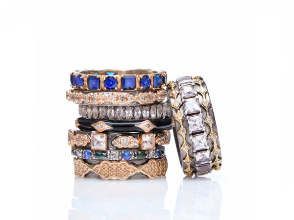 Multi-Stone Stack Band Ring – Armenta Collection